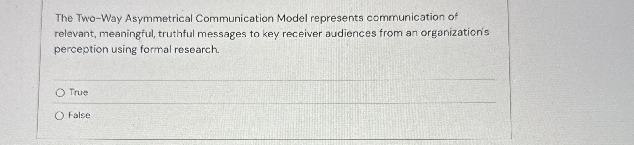 Solved The Two-Way Asymmetrical Communication Model | Chegg.com
