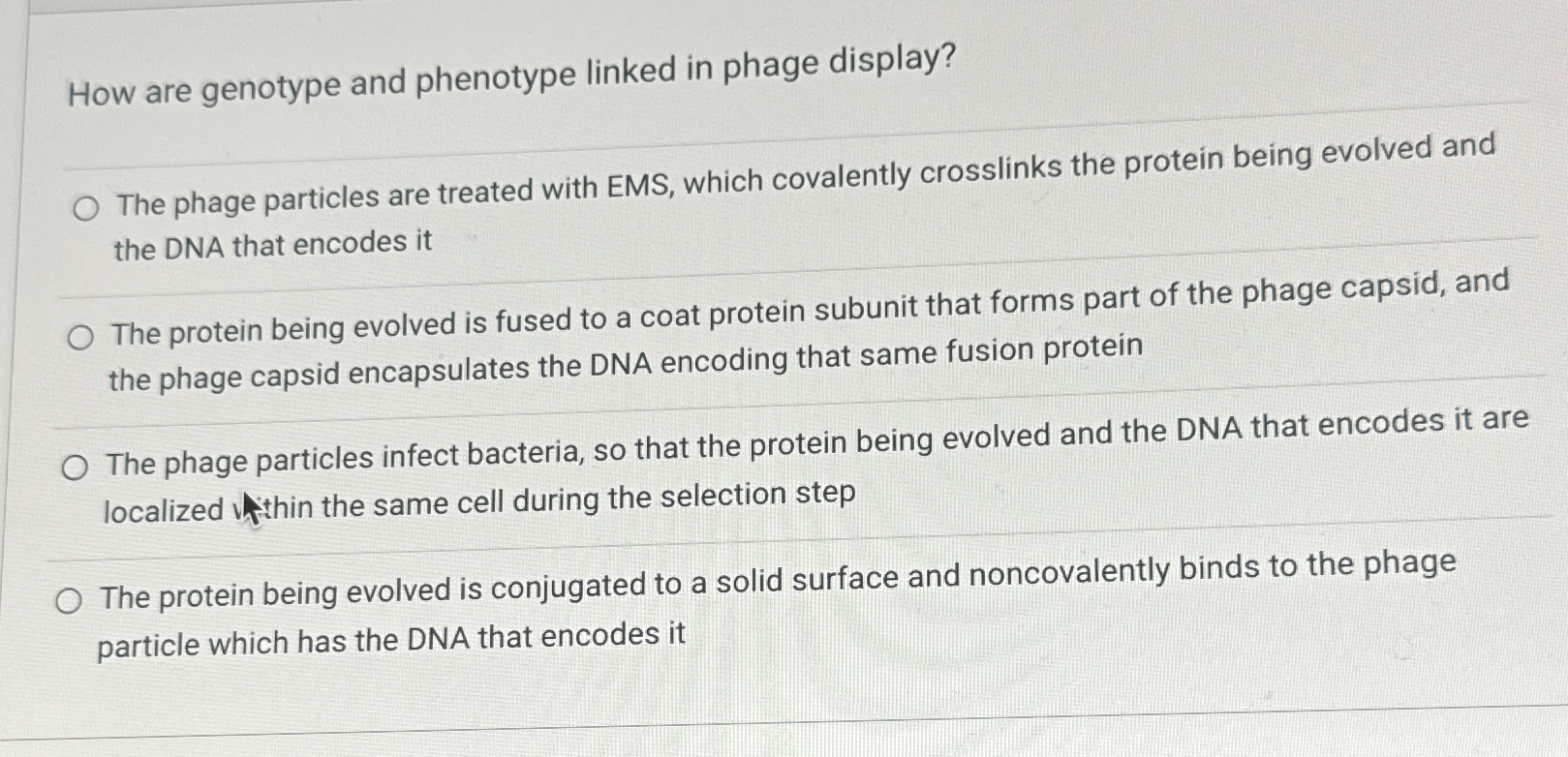 Solved How are genotype and phenotype linked in phage | Chegg.com