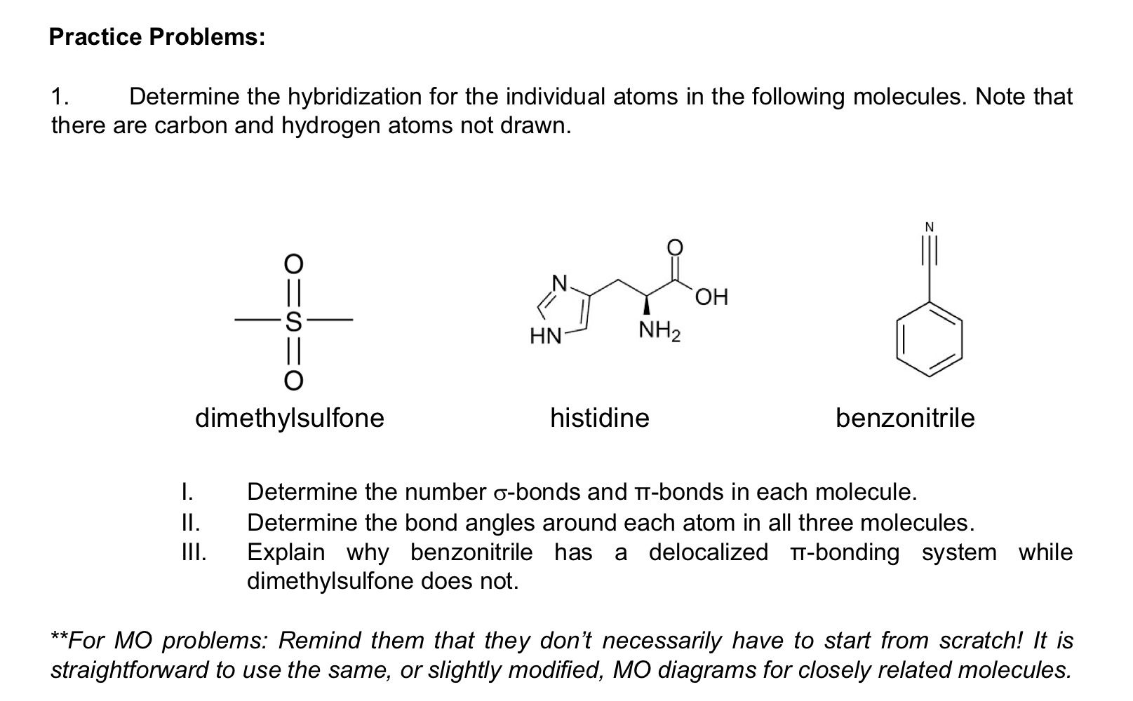 Solved Practice Problems:Determine the hybridization for the | Chegg.com