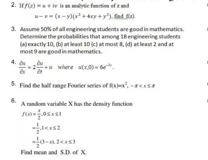 Solved If f(z)=u+iv ﻿is an analytic function of z | Chegg.com