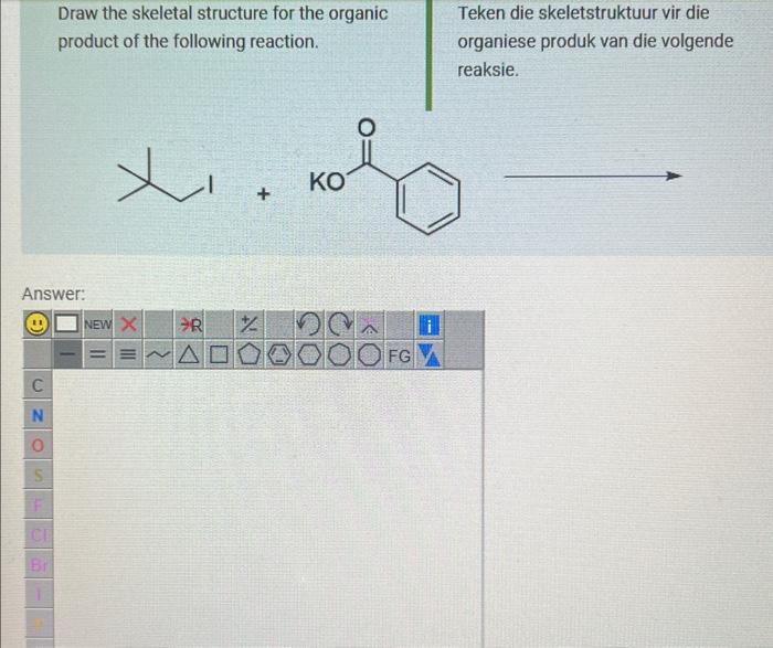 Solved Draw the skeletal structure for the organic product | Chegg.com
