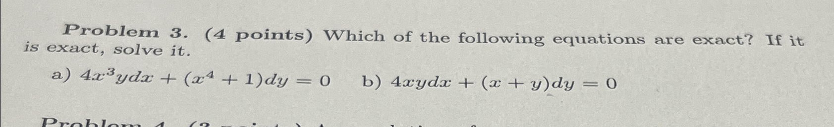Solved Problem 3. (4 ﻿points) ﻿Which of the following | Chegg.com