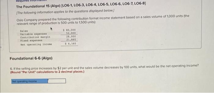 Solved The Foundational 15 (Algo) [LO6-1, LO6-3, LO6-4, | Chegg.com