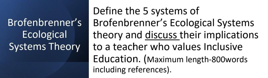 Define the 5 systems of Brofenbrenner's | Chegg.com