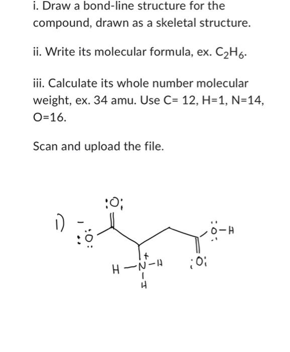 Solved i. Draw a bond-line structure for the compound, drawn | Chegg.com