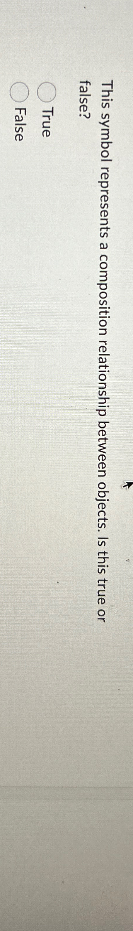 Solved This symbol represents a composition relationship | Chegg.com