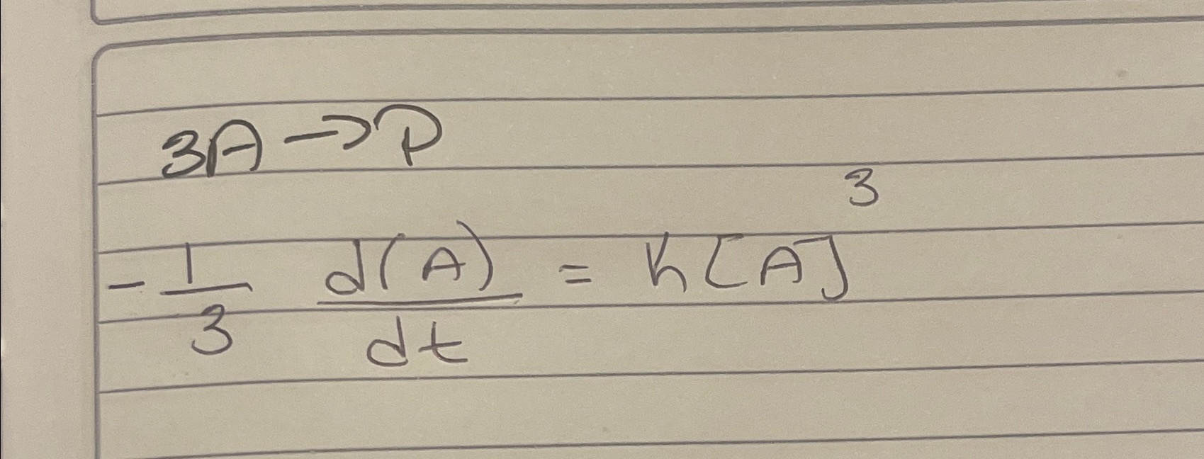 Solved 3A→P-13d(A)dt=K[A]3integrate this equation: | Chegg.com
