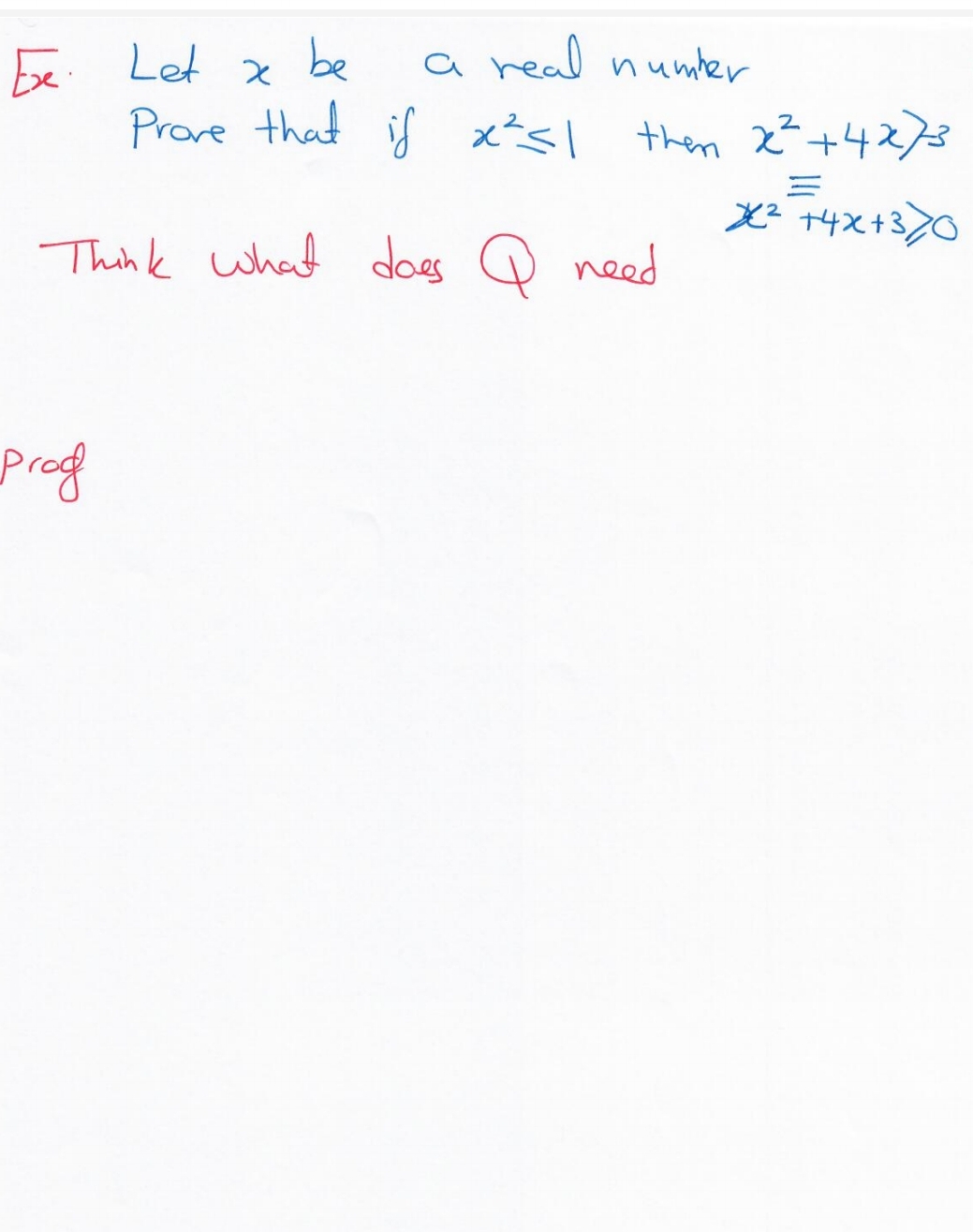 Solved Ex. ﻿Let x ﻿be a real numberProve that if x2≤1 ﻿then | Chegg.com