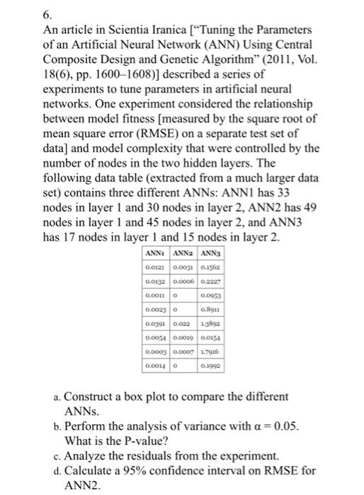 Solved 6. An article in Scientia Iranica ["Tuning the | Chegg.com