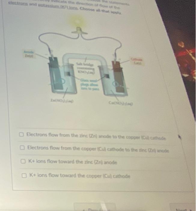 Solved consider the voltaic cell shown below. Choose the | Chegg.com