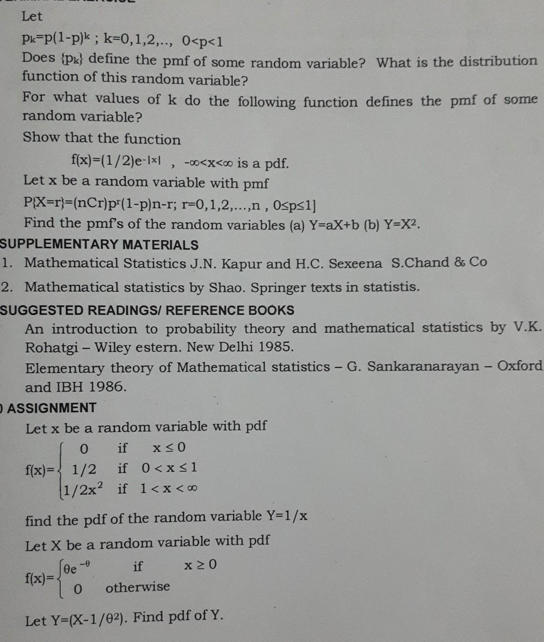 Solved Let pk=p(1−p)k;k=0,1,2,…,0 | Chegg.com