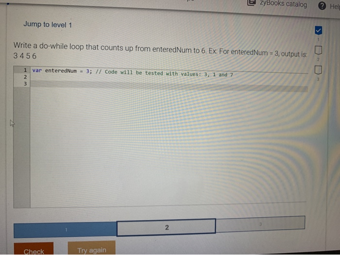 Solved E zyBooks catalog Help Jump to level 1 Write a | Chegg.com
