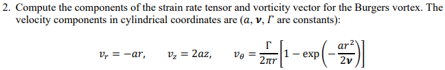 Solved Compute the components of the strain rate tensor and | Chegg.com