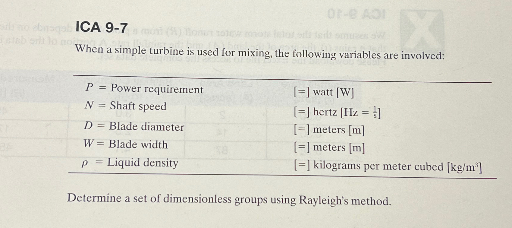 Solved ICA 9-7When a simple turbine is used for mixing, the | Chegg.com