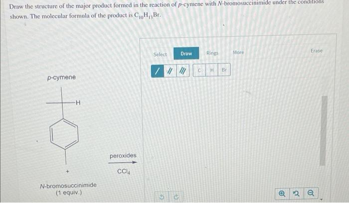 Solved Draw the major monobromination product formed by | Chegg.com