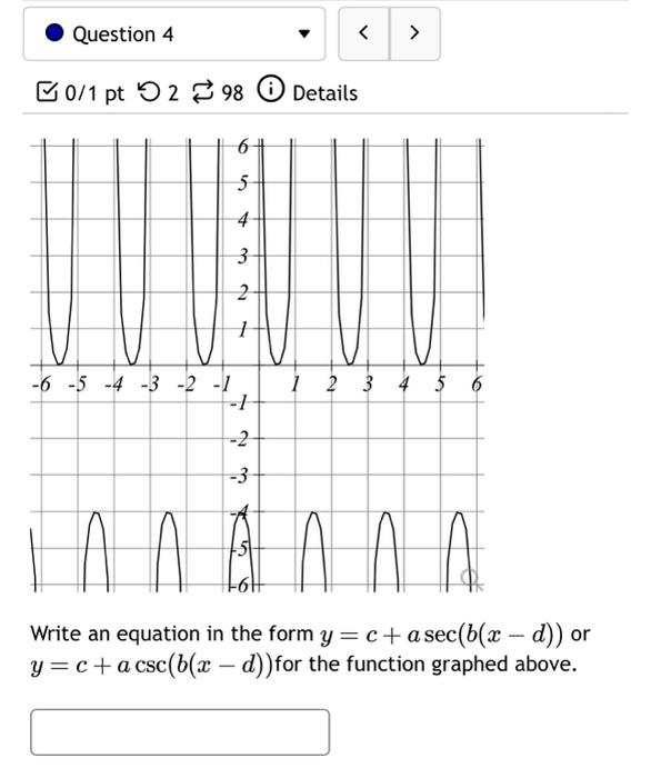 Solved 0/1 pt ⊊2⇄98 Details Write an equation in the form | Chegg.com