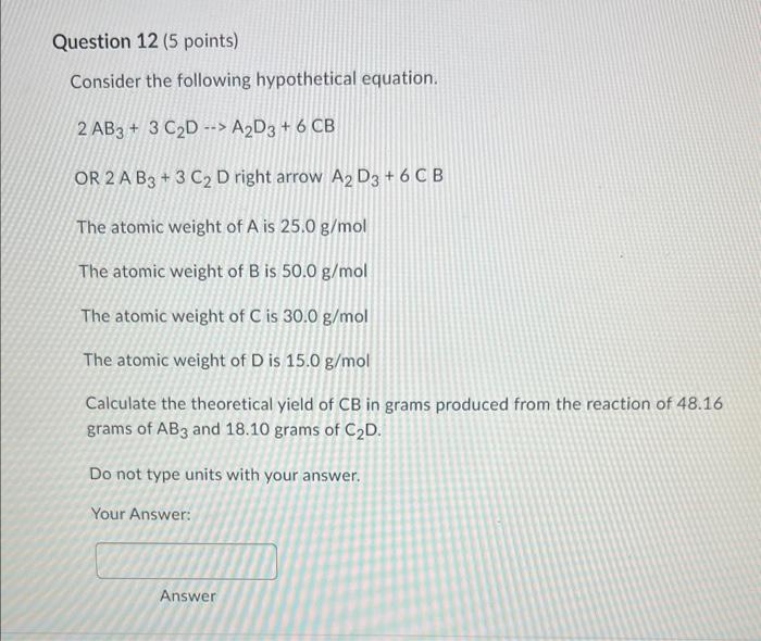 Solved Question 12 (5 points) Consider the following | Chegg.com Solved Question 12 (5 points) Consider the following | Chegg.com
