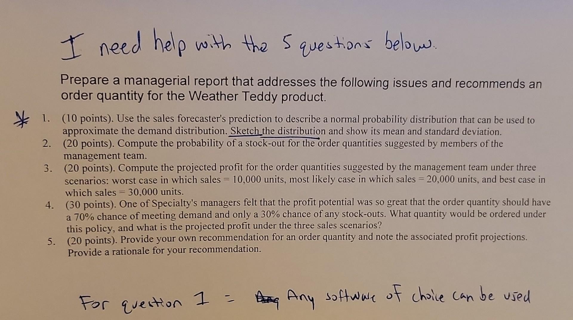 Solved QUMT 6303 Case Study - Specialty Toys Specialty Toys, | Chegg.com