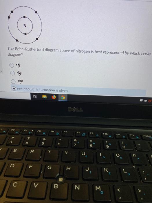 Solved N The Bohr-Rutherford diagram above of nitrogen is | Chegg.com
