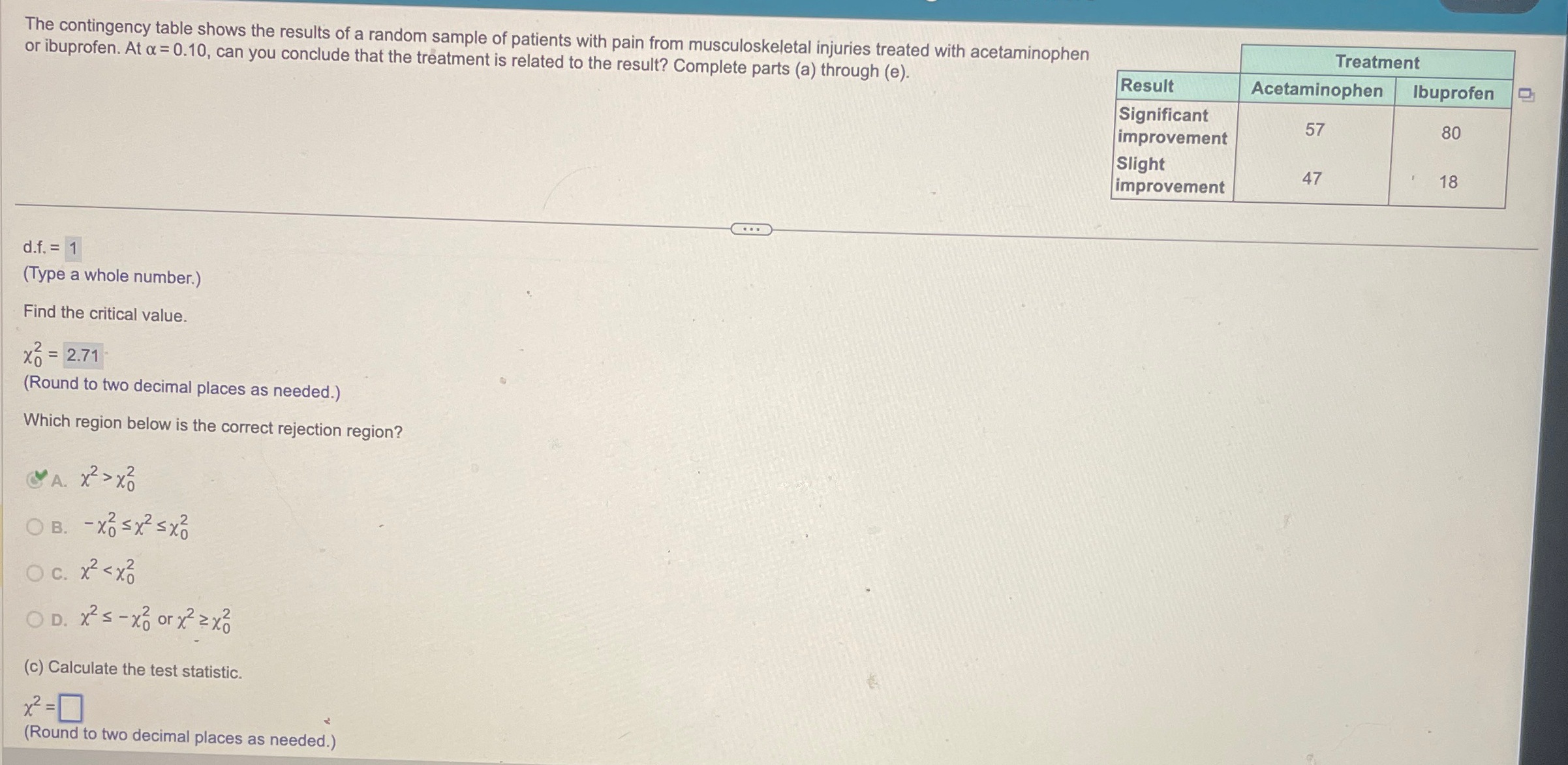 Solved The contingency table shows the results of a random | Chegg.com