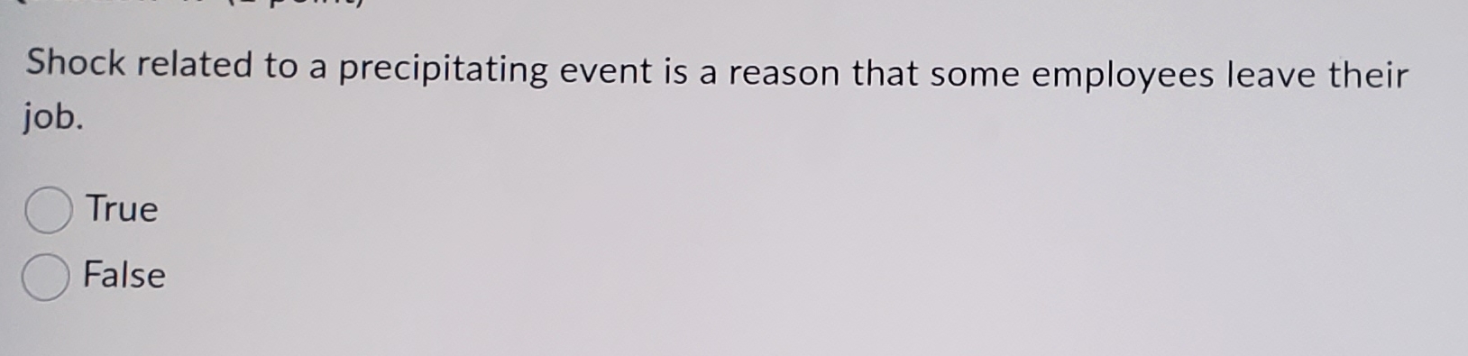 Solved Shock related to a precipitating event is a reason | Chegg.com