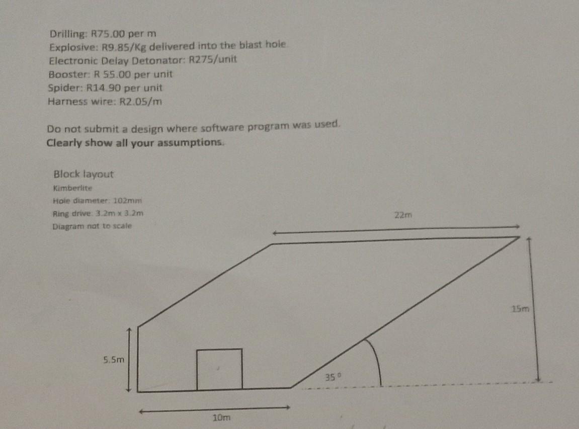 Referring to the attached diagram, design a drilling, | Chegg.com