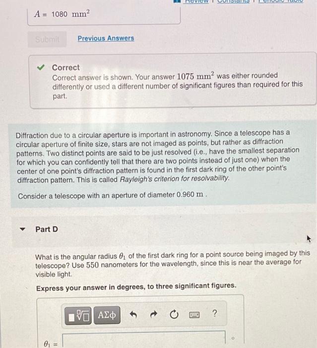 Solved Understanding Circular-Aperture Diffraction Learning | Chegg.com