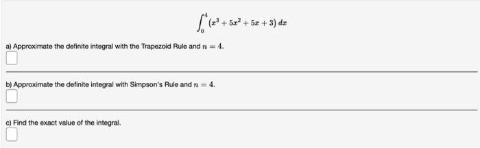 Solved Calculate the integral approximations T6 and M6 for | Chegg.com