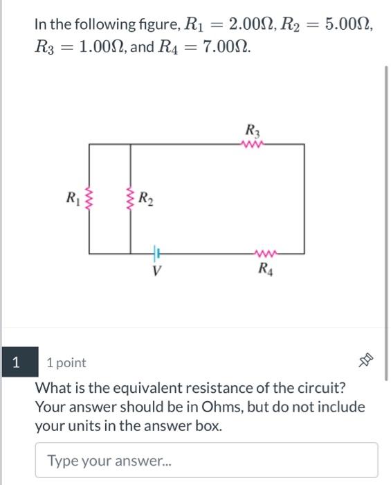 Solved In the following figure, R1=2.00Ω,R2=5.00Ω, R3=1.00Ω, | Chegg.com