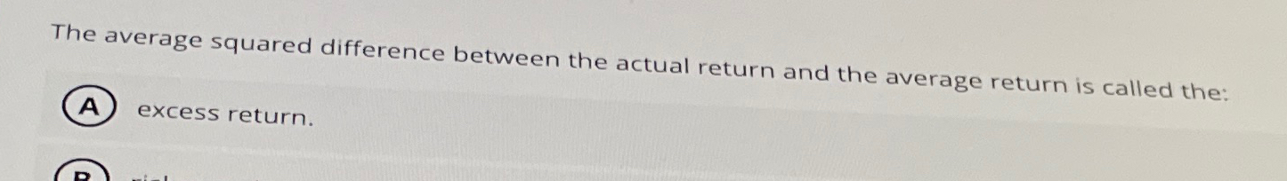 Solved The average squared difference between the actual | Chegg.com