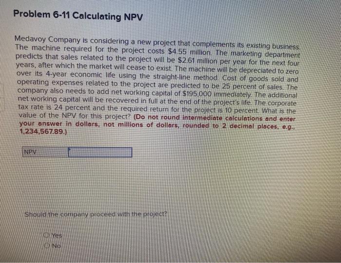 Solved Medavoy Company is considering a new project that | Chegg.com