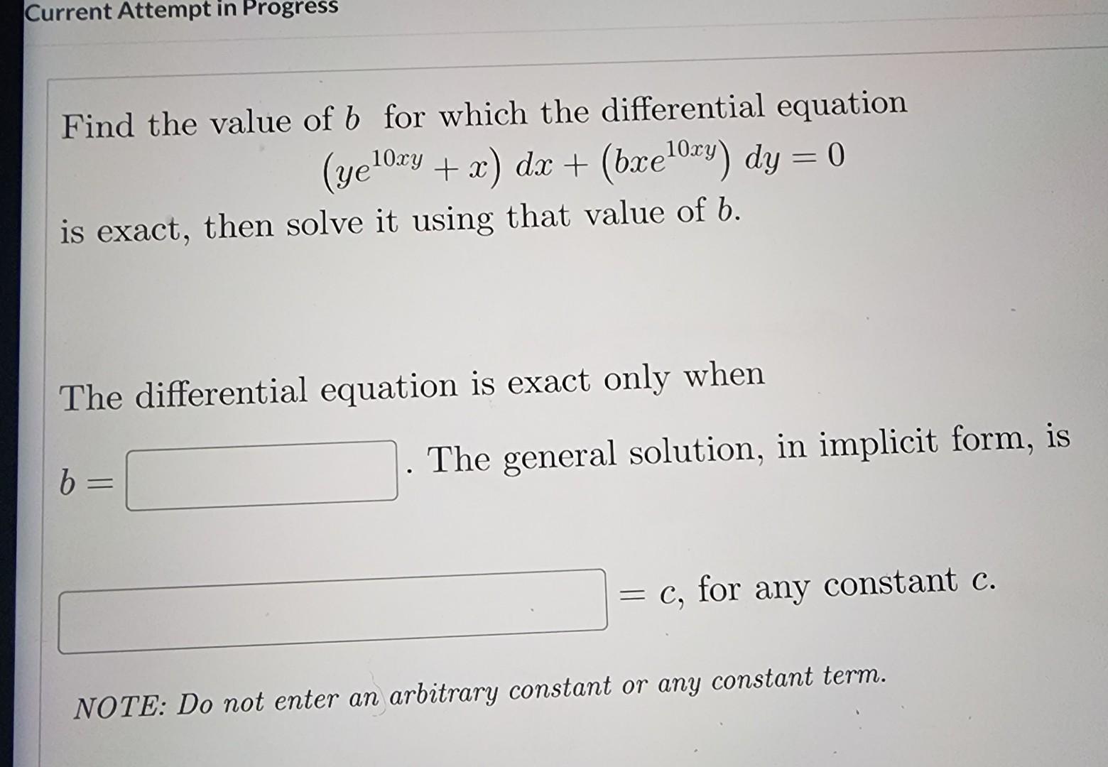 Solved Determine whether the differential equation | Chegg.com