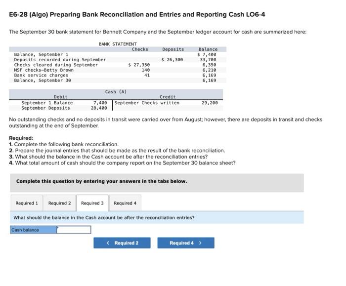 Solved E6-23 (Algo) Recording, Reporting, and Evaluating a | Chegg.com