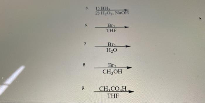 Solved Select the correct reagents that would cause the | Chegg.com