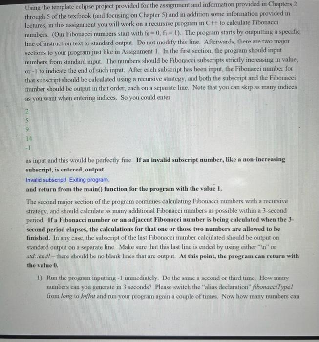 Solved Using the template eclipse project provided for the | Chegg.com