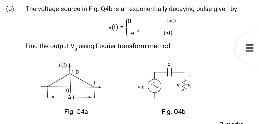 Solved (b) ﻿The voltage source in Fig. Q4b is an | Chegg.com