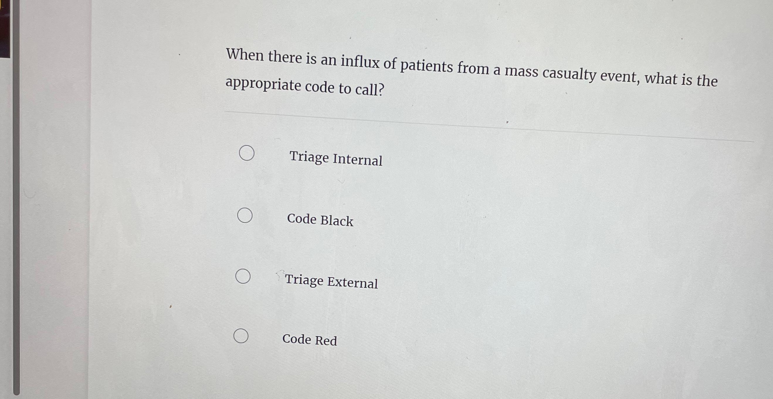 Solved When there is an influx of patients from a mass | Chegg.com