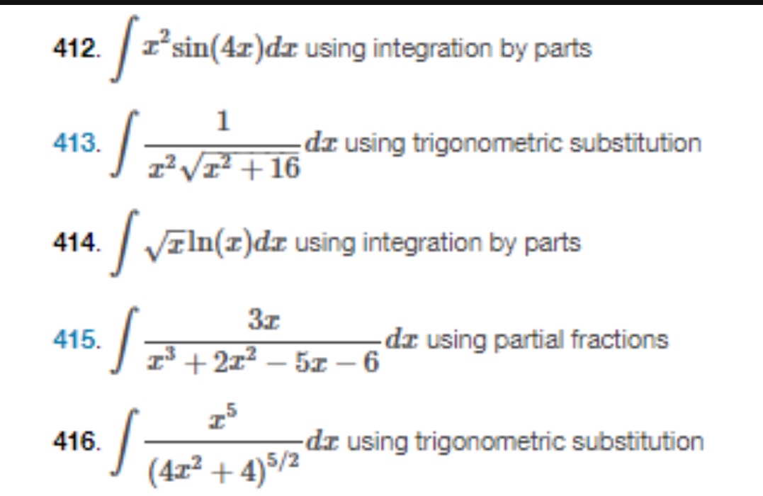 Solved ∫﻿﻿x2sin(4x)dx ﻿using integration by | Chegg.com