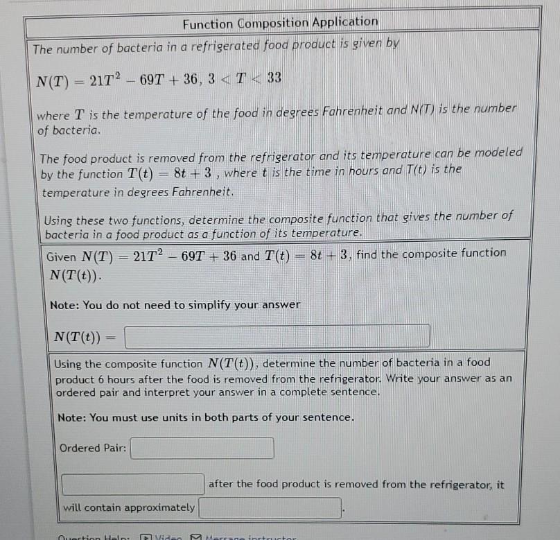 Solved Function Composition Application The number of | Chegg.com