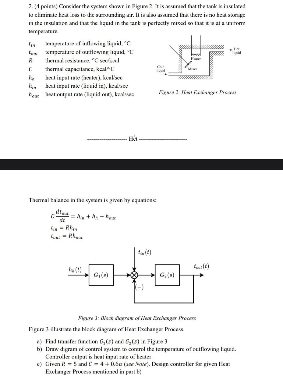 Solved 2. (4 points) Consider the system shown in Figure 2. | Chegg.com