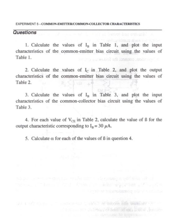 Solved Common-Emitter Common- Collector Characteristics 5 | Chegg.com