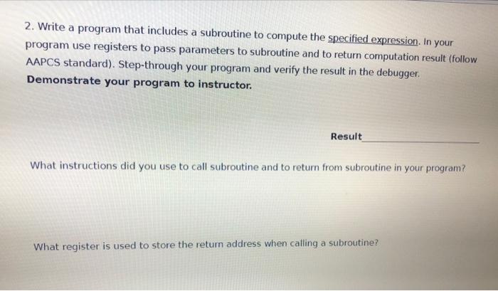 Solved 1. Write a program to initialize registers r0,r1, and | Chegg.com