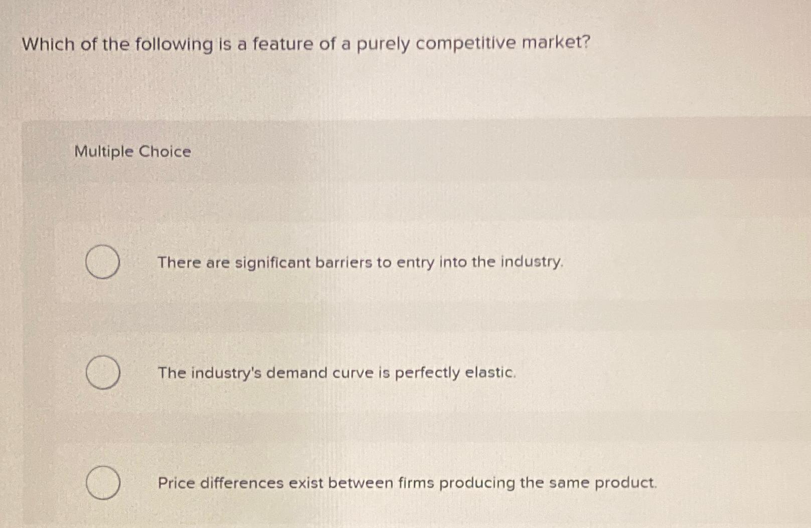 Solved Which of the following is a feature of a purely | Chegg.com