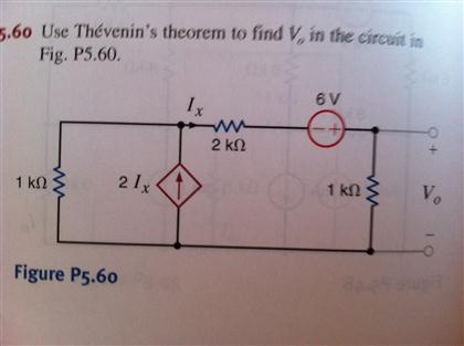 Solved Use Thevenin's theorem to find V0 in the circuit in | Chegg.com