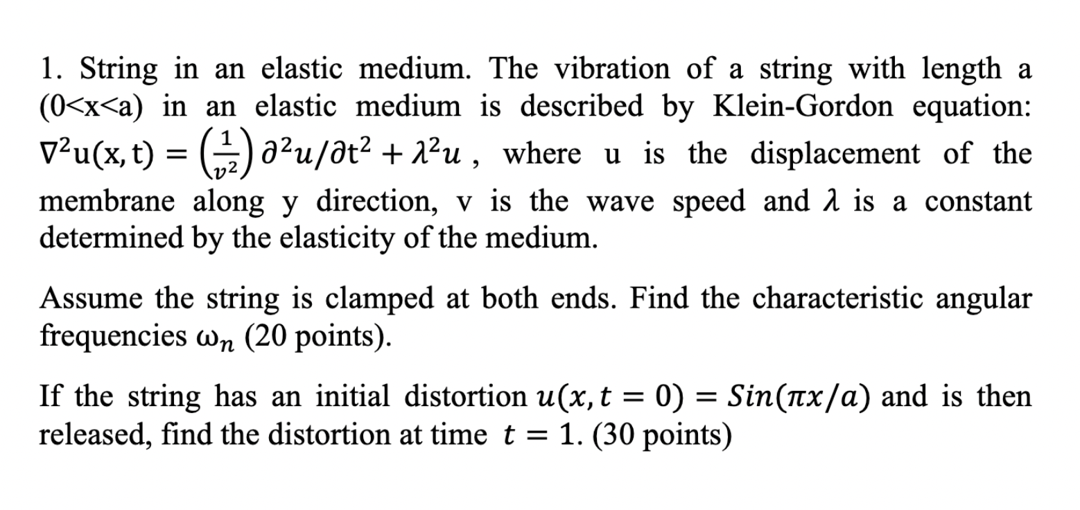 Solved Find the characteristic angular frequencies \omega _n | Chegg.com