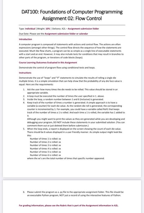 Solved Type: Individual |Weight: 10\% I Delivery: A2L - | Chegg.com