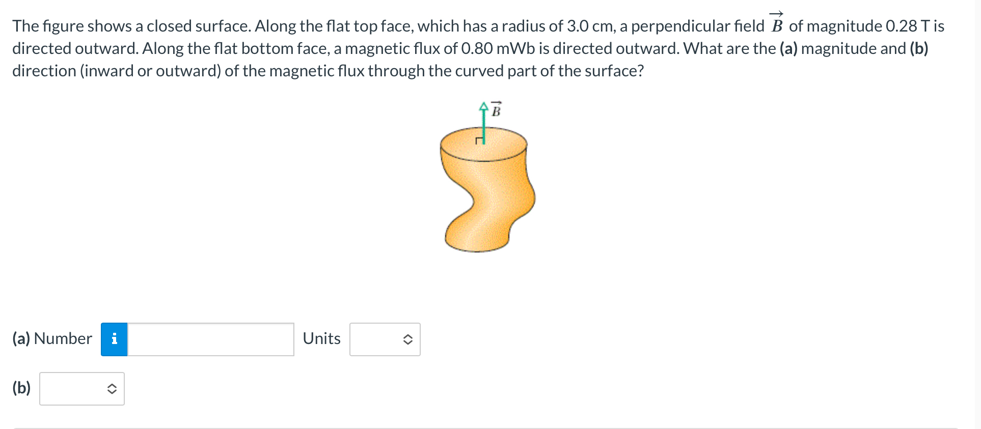 Solved The figure shows a closed surface. Along the flat top | Chegg.com