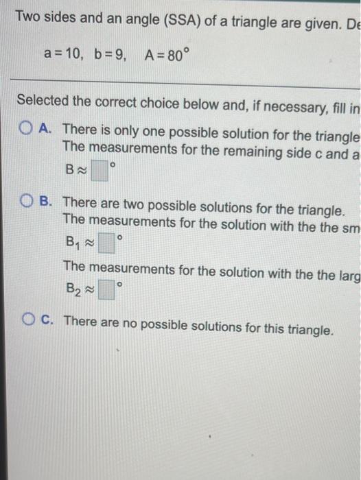 Solved Two sites and an are (284) ota triangles are phen. | Chegg.com