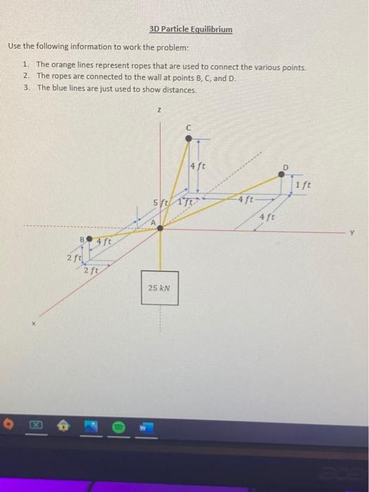 Solved 3D Particle Equilibrium Use the following information | Chegg.com