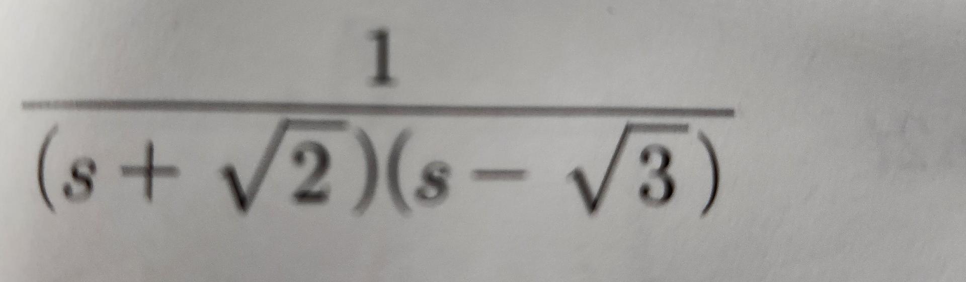 Solved (s+2)(s−3)1 | Chegg.com